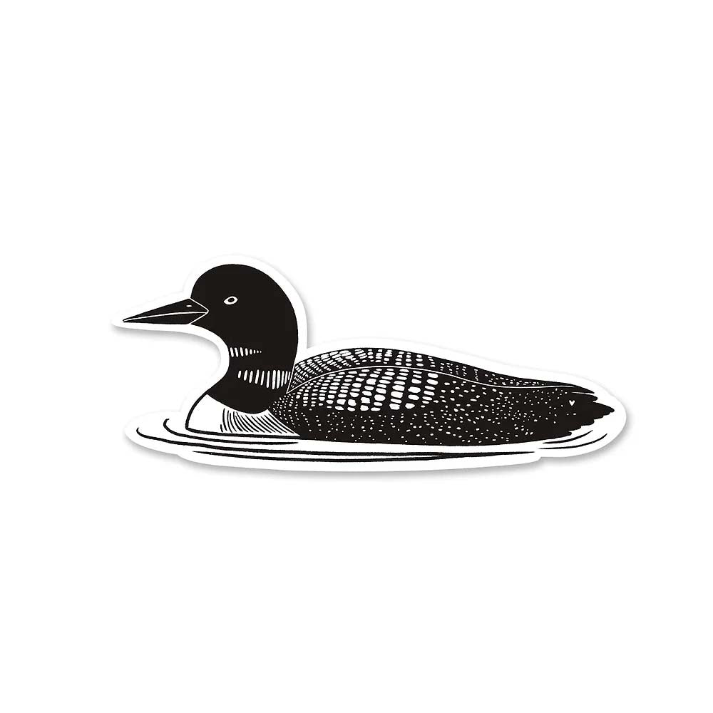 Jenna's Doodles - Loon Sticker – The Canadian Canoe Museum's Store