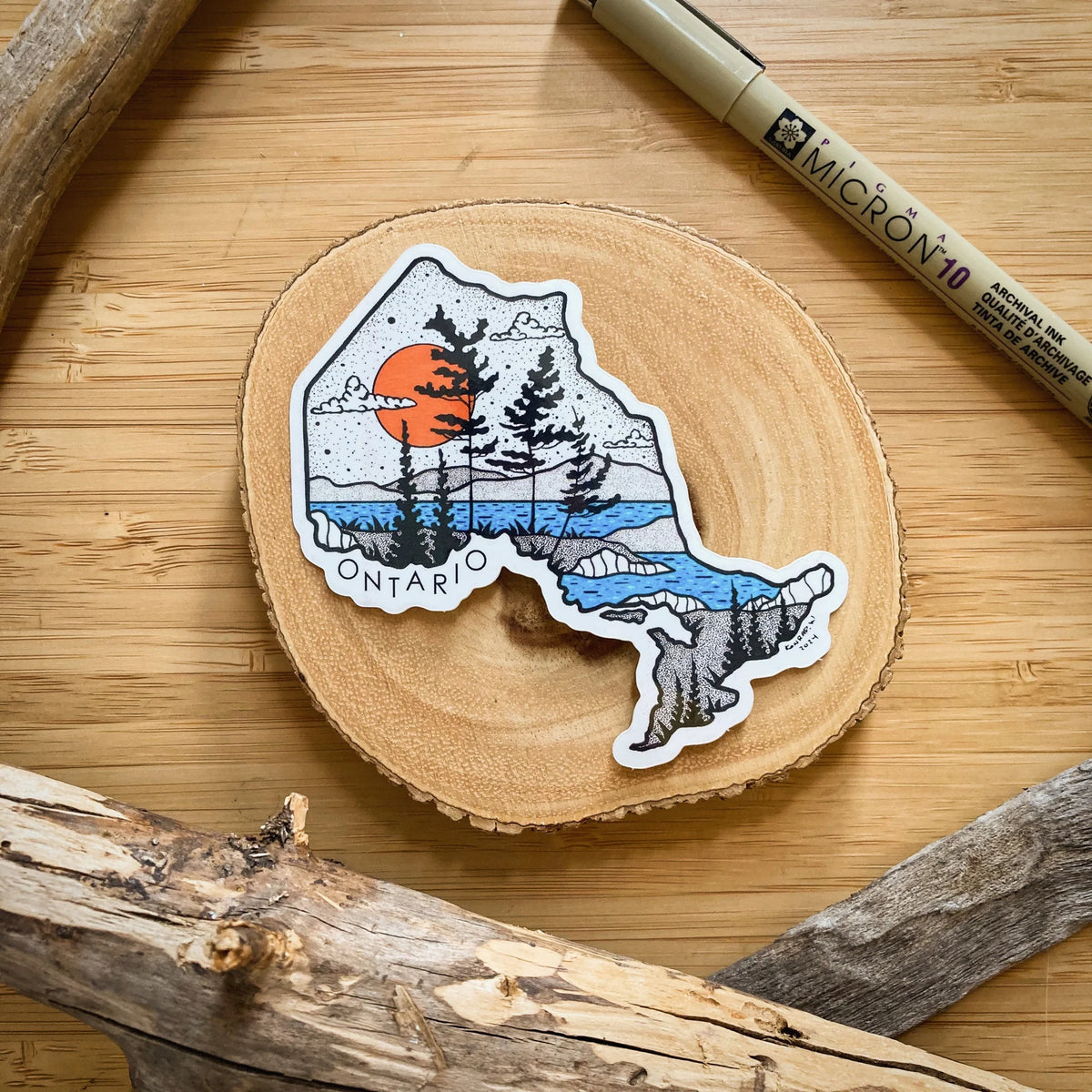 Naturally Illustrated - Ontario Sticker – The Canadian Canoe Museum's Store