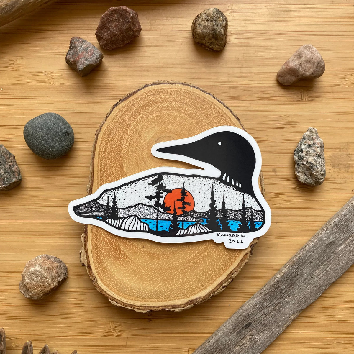 Naturally Illustrated - Loon Sticker – The Canadian Canoe Museum's Store